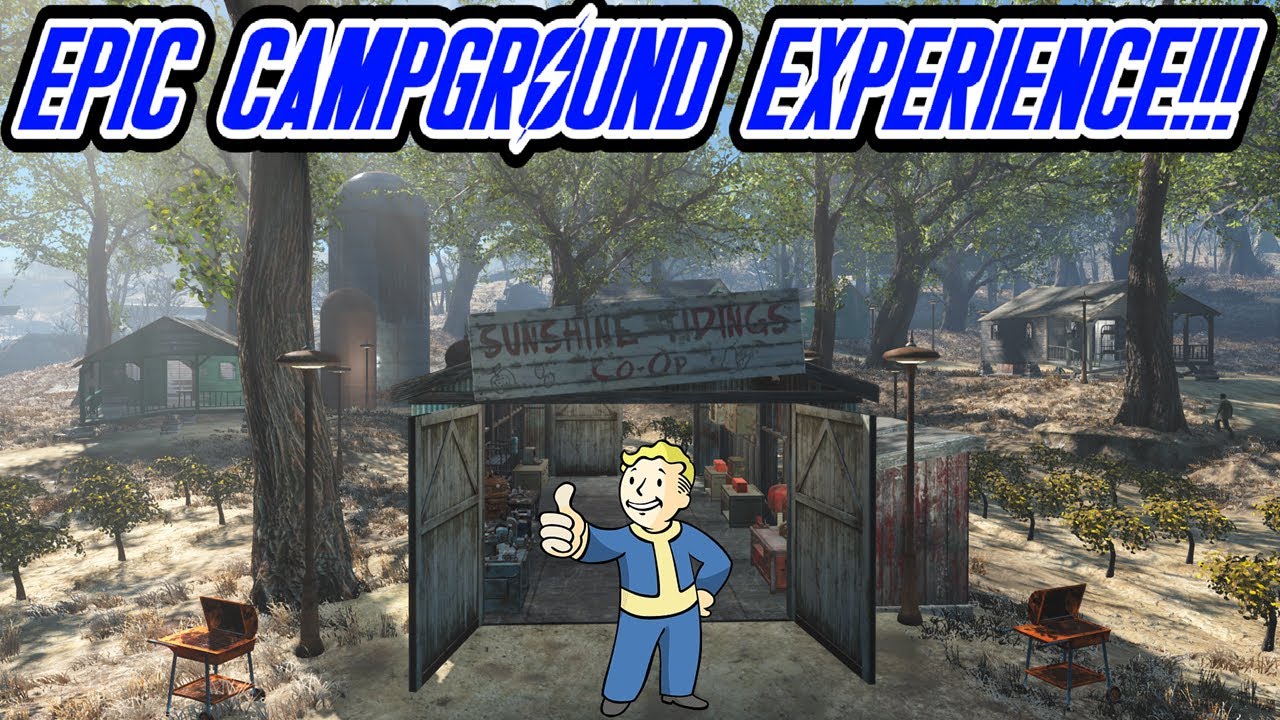 Epic Fallout 4 Campsite: Sunshine Tidings Co-Op Transformation! - YouTube