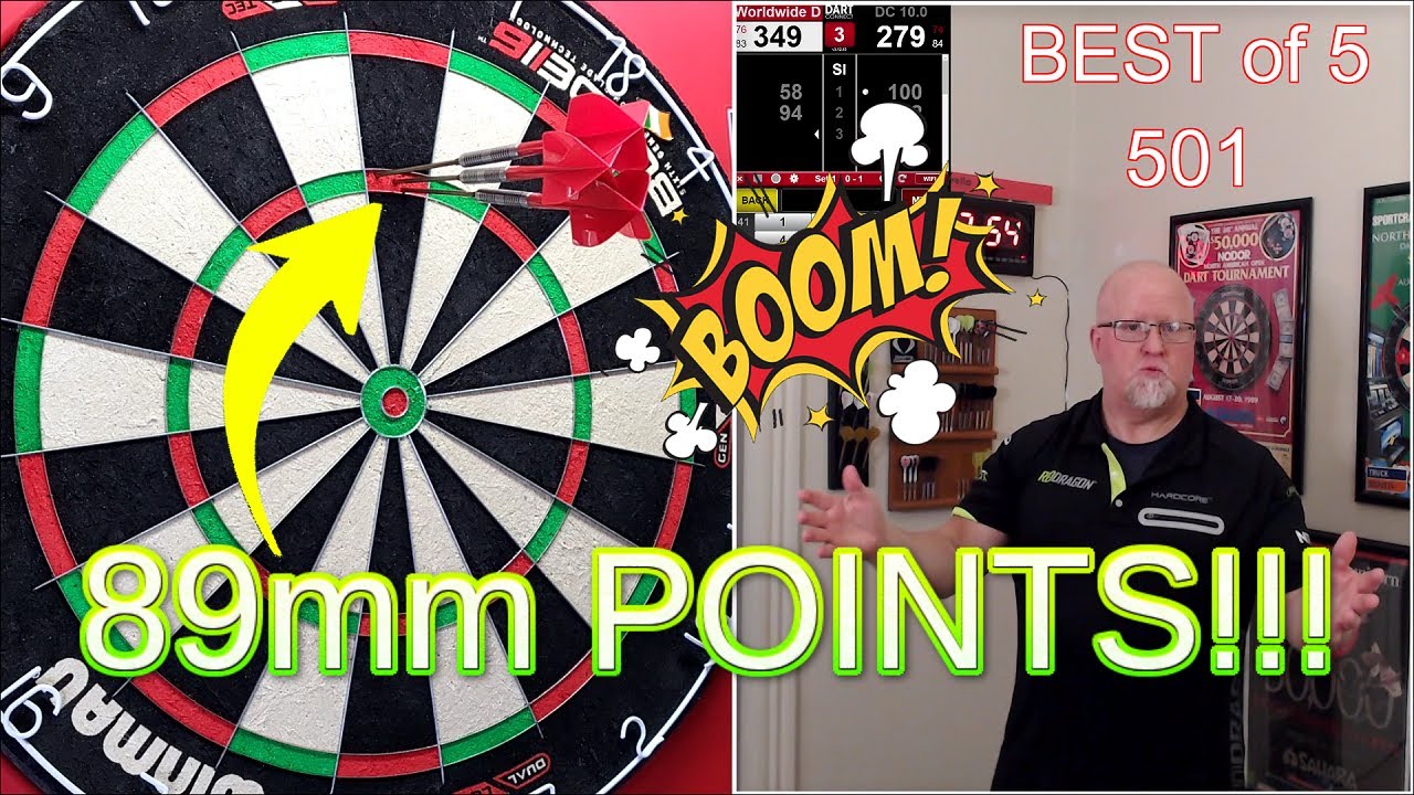 Best of 5 501 With 89mm Long Points - DARTS - YouTube