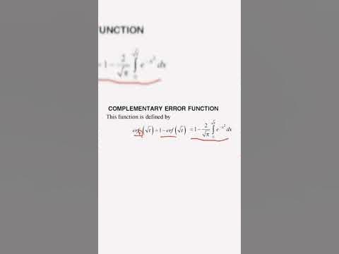 Complementary Error Function and Laplace Transform - YouTube