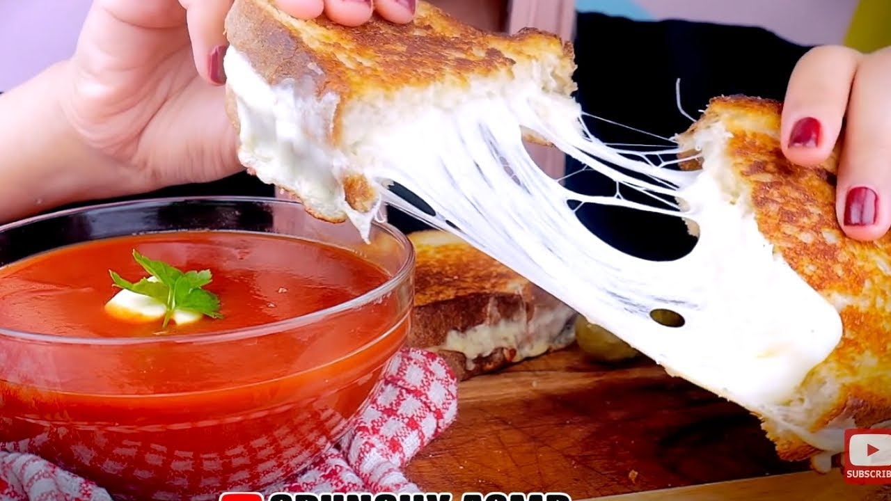 Crunchy ASMR - ASMR Grilled Cheese Sandwich “BITES ONLY” - YouTube