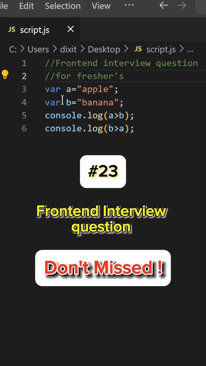 #23 Most ASK Frontend Interview Question 😃 | DON'T MISSED - YouTube