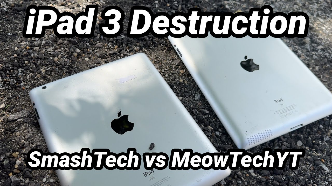 iPad 3 Destruction (w/ MeowTechYT) - Who Can Smash An iPad Worst? - YouTube