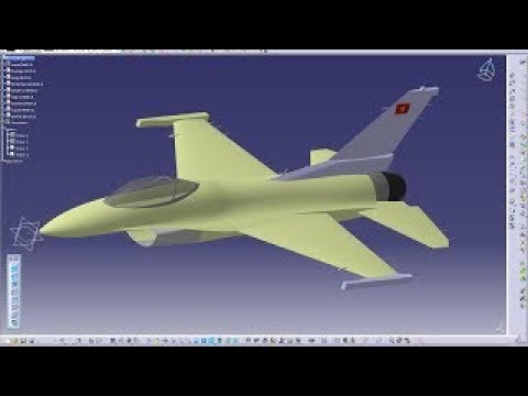 Catia V5 Tutorial |How to design an Aircraft on Catia- F16 Fighter jet | part 2 - YouTube