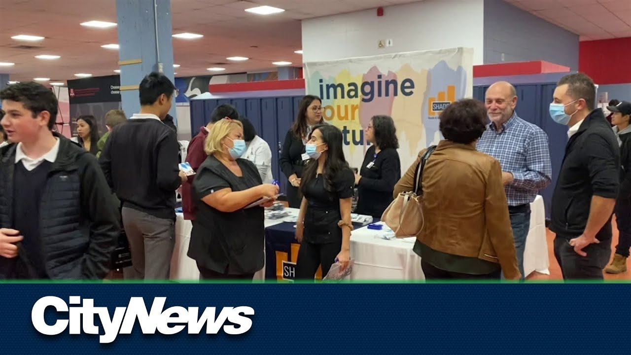 English Montreal School Board's career fair - YouTube