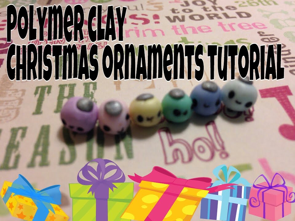 Polymer clay EASY christmas ornaments tutorial - YouTube