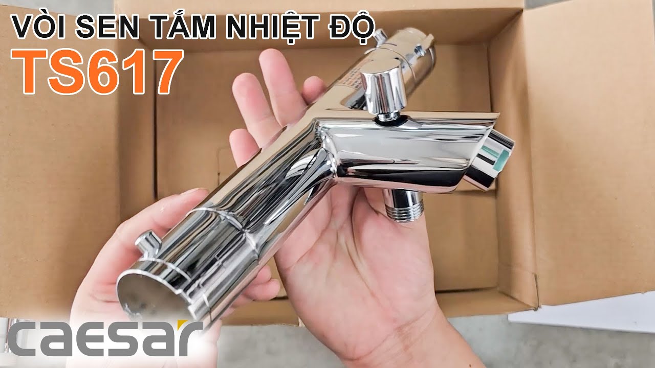 CAESAR TS617 - Mở hộp vòi sen tắm nhiệt độ - VUATHIETBI.COM - YouTube