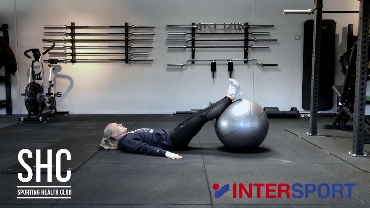 Hamstring pull med gym ball - YouTube