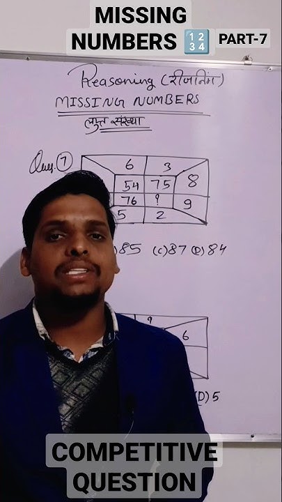 REASONING MISSING NUMBERS 🔢 PART-7 COMPETITIVE QUESTION EASY SOLUTION ...
