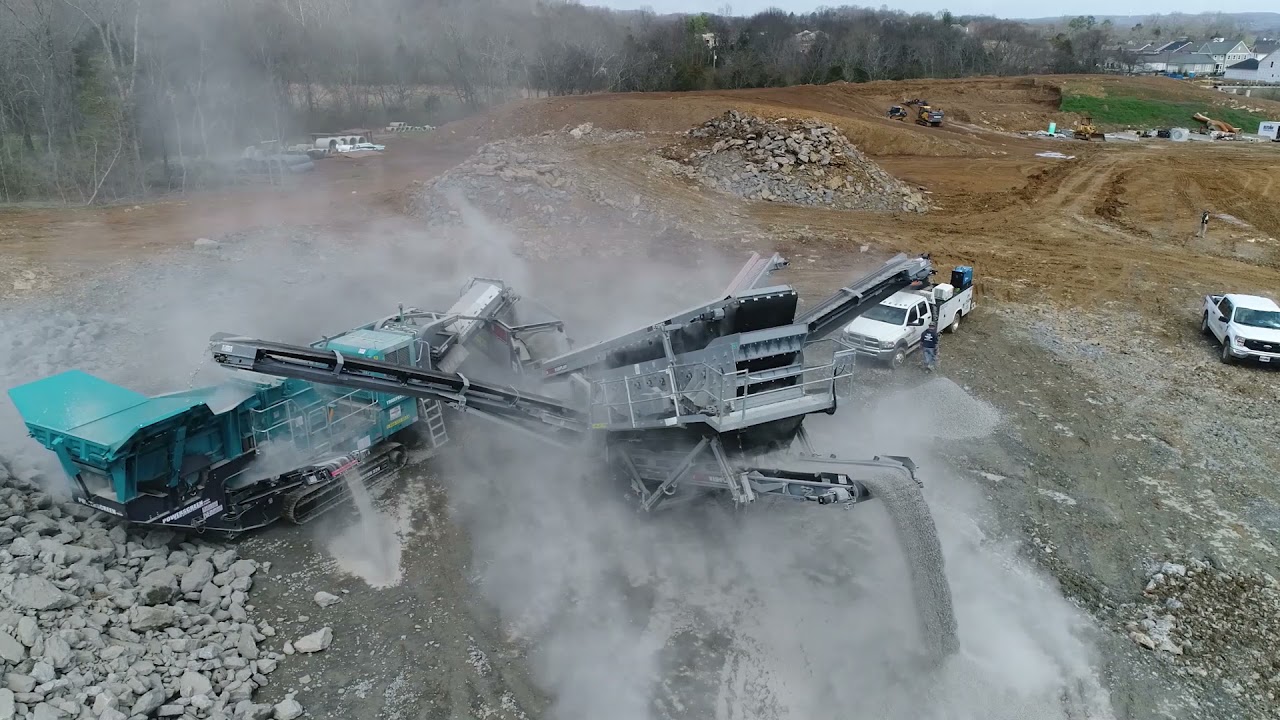 Powerscreen 320 Impact Crusher and Chieftain 1700 CC - YouTube