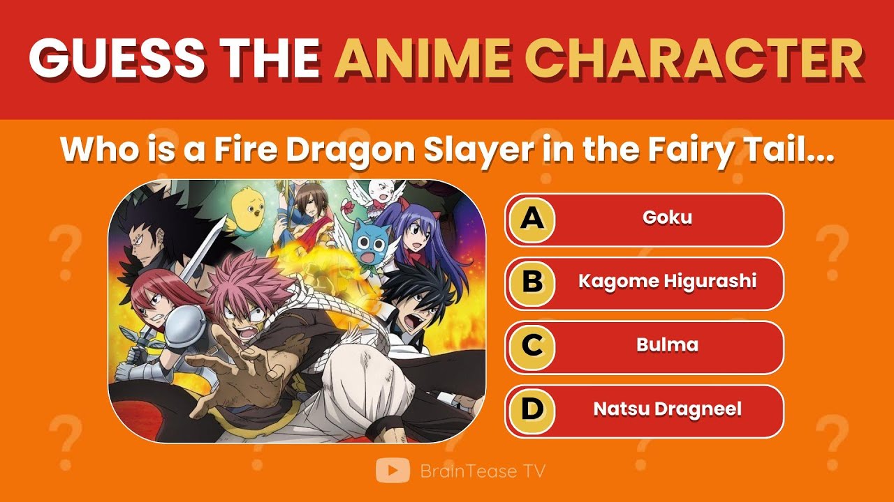 Guess the Anime Character: Otaku Test with Riddles and Brain Teasers ...