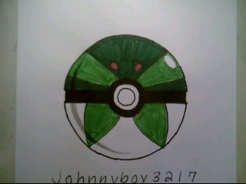 how to draw the Park Ball Pokemon Pokeball Go 3D Doodle Sketch Easy ...