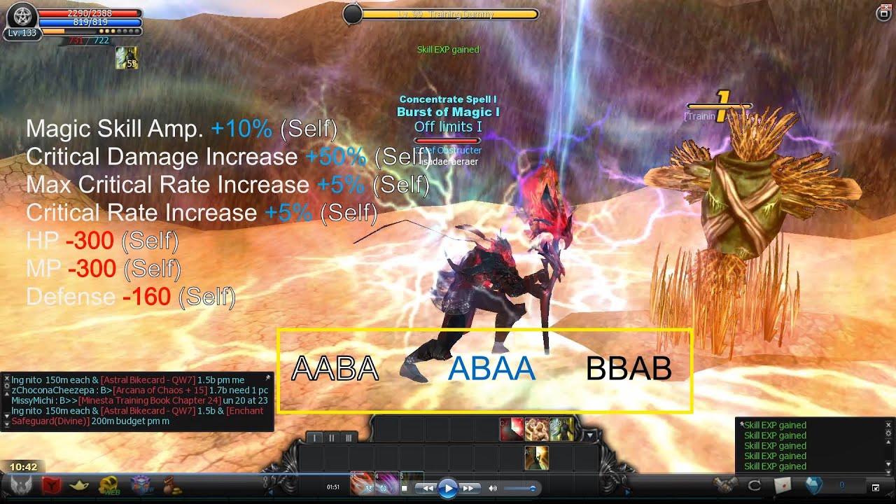 CABAL ONLINE (PH) Battle Mode 3 Synergy Combo Combinations (BM3 WI) Wizard (Elemental Dominator ...