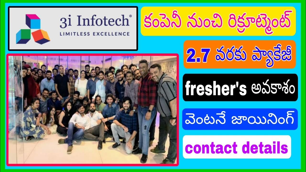3i infotech company freshers recruitment || freshers jobs openings in Hydrabad - YouTube