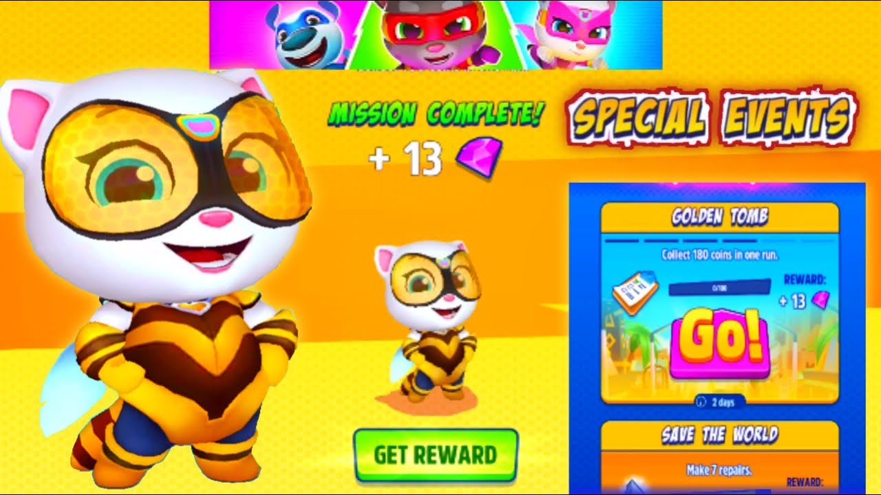 Talking Tom Hero Dash Walkthrough Gameplay - SUPERHEROES QUEEN BEE ...