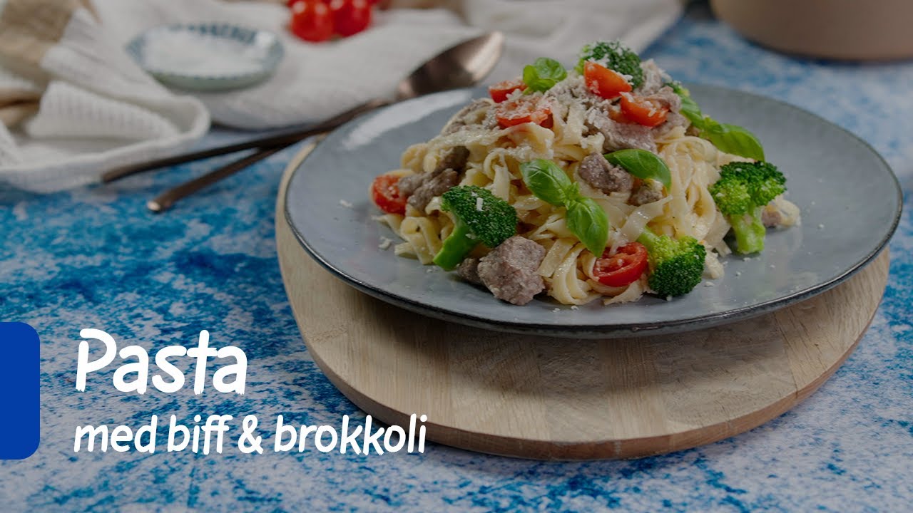 Pasta med biff og brokkoli | Middag på 15 min | REMA 1000 - YouTube