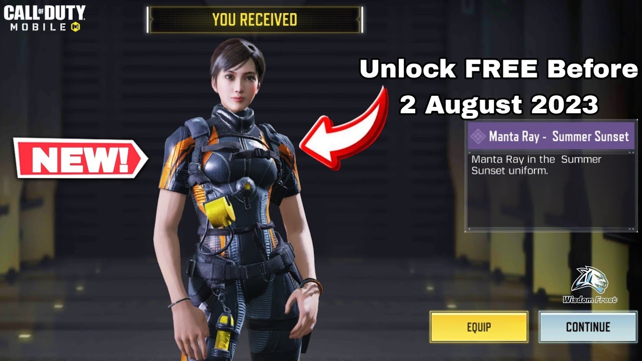 Unlocking Manta Ray - Summer Sunset Character in Cod Mobile - YouTube