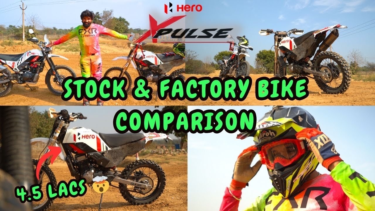 Hero Xpulse Stock vs Factory Race Bike Comparison | Baap of all Xpulse🔥 ...
