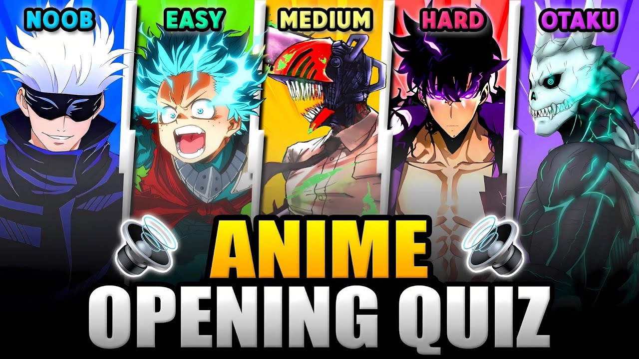 BLIND TEST ANIME OPENING QUIZ 🎵 (Noob - Otaku) | 50 Openings 🔥 - YouTube