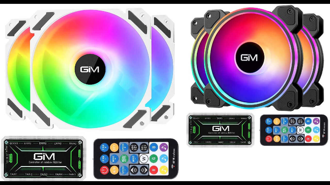 Testing GIM KB-28 & KB-24 RGB fans - YouTube