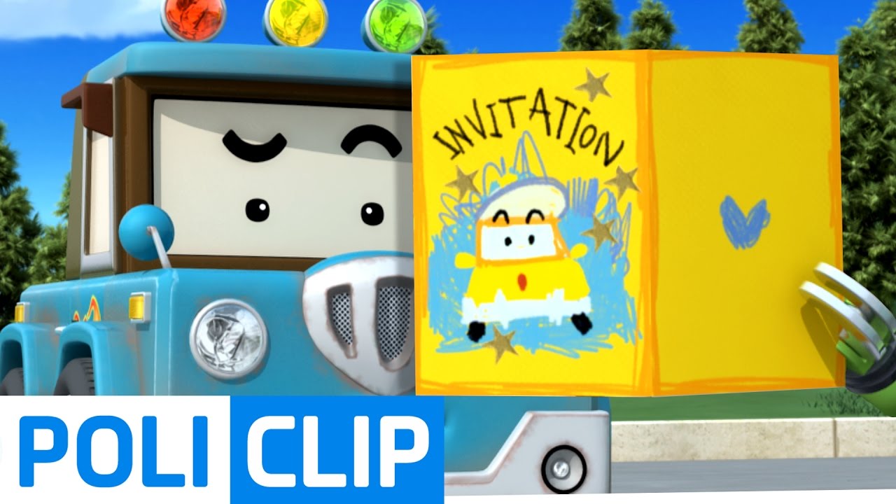 Cap's invitation | Robocar Poli Clips - YouTube