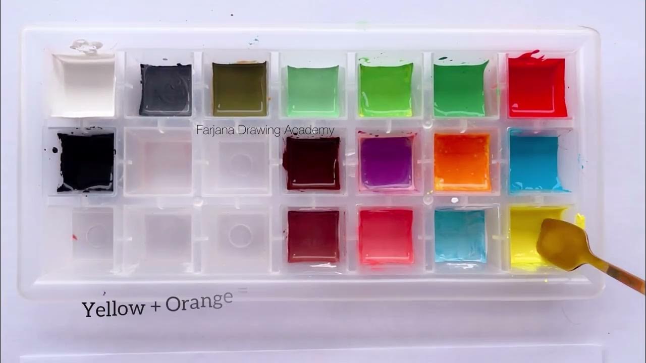 How to create 16 new colors from 3 primary colors || color mixing - YouTube