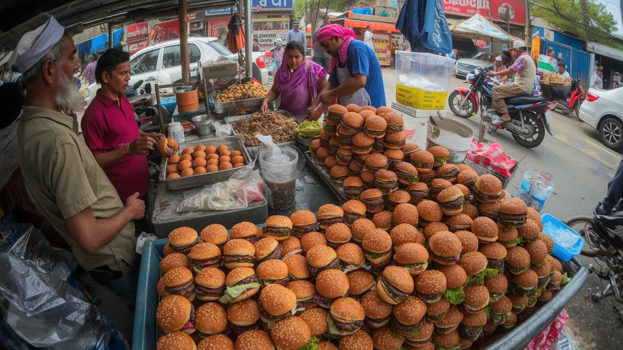 PAKISTAN'S AMAZING FAST FOOD MAKING | BURGERS, SANDWICHES, ROLL ...