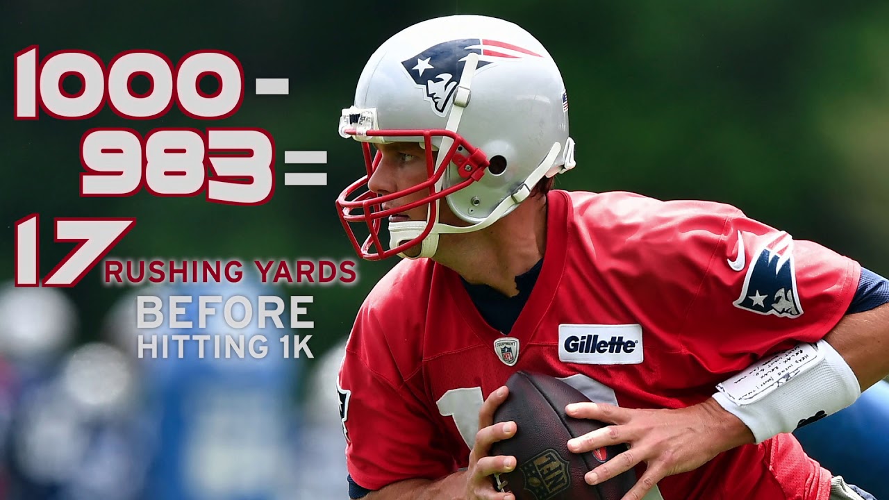 Will Tom Brady hit 1,000 rushing yards Sunday against the Bears? - YouTube