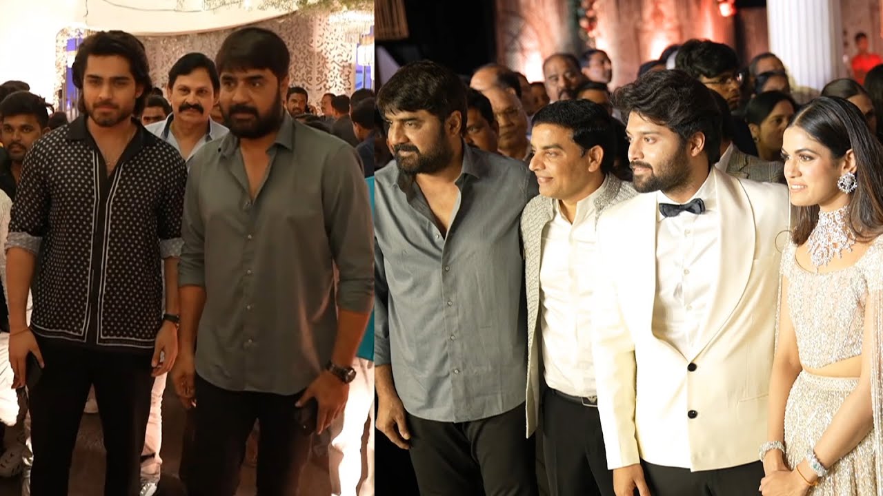Hero Srikanth and Son Roshan Meka Visuals At Ashish & Advitha Wedding ...