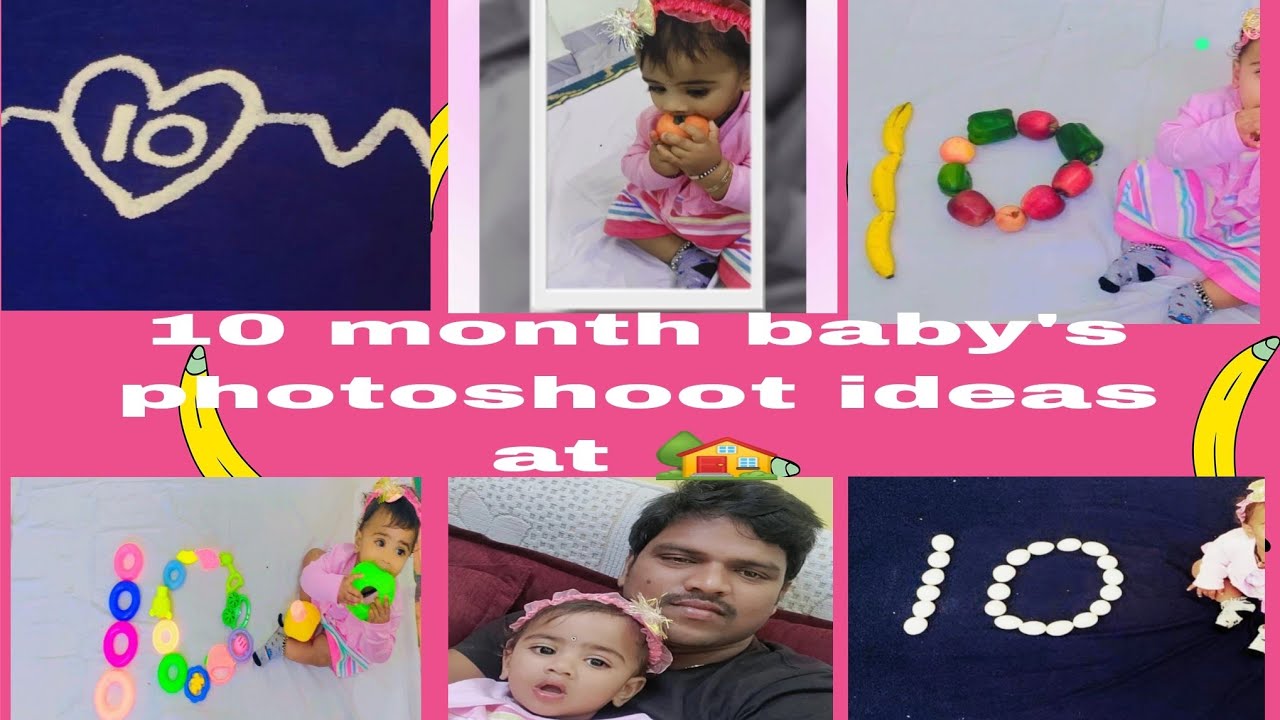 10 month baby's photoshoot ideas at 🏡// 5 types of 10 month(mokshi ...