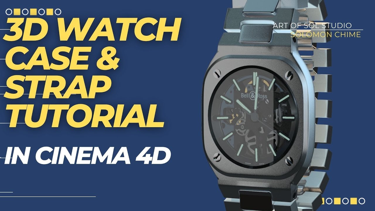 How to model a watch case & strap in Cinema 4D tutorial - YouTube