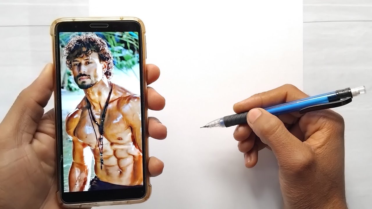 Drawing Tiger Shroff, Step by step, Outline Tutorial - YouTube