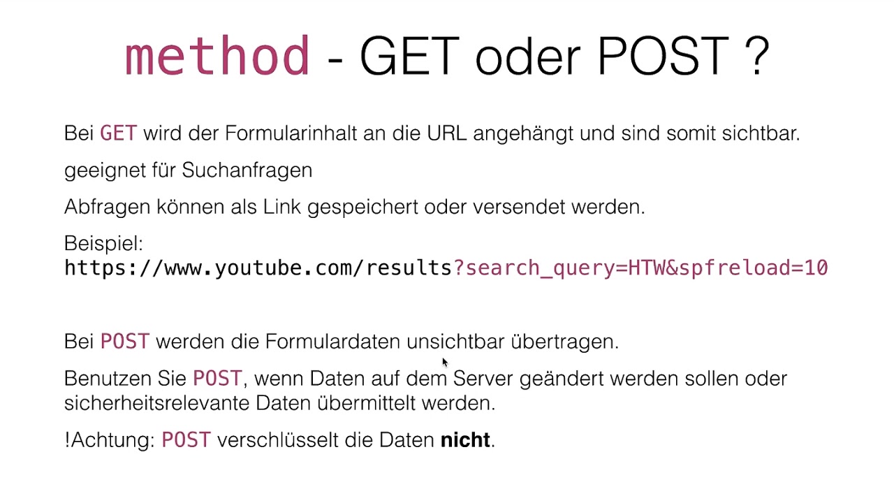 Formulare mit HTML - Teil 1 - YouTube