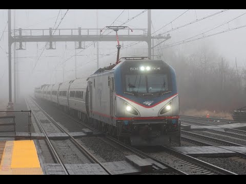 Amtrak & New Jersey Transit Trains at Edison & Metuchen Stations ...
