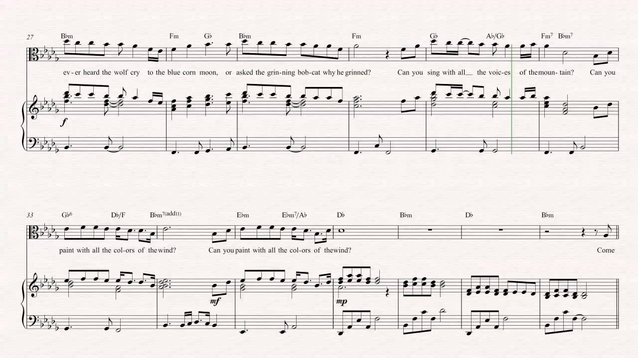 Viola - Colors of the Wind - Disney Pocahontas Sheet Music, Chords ...