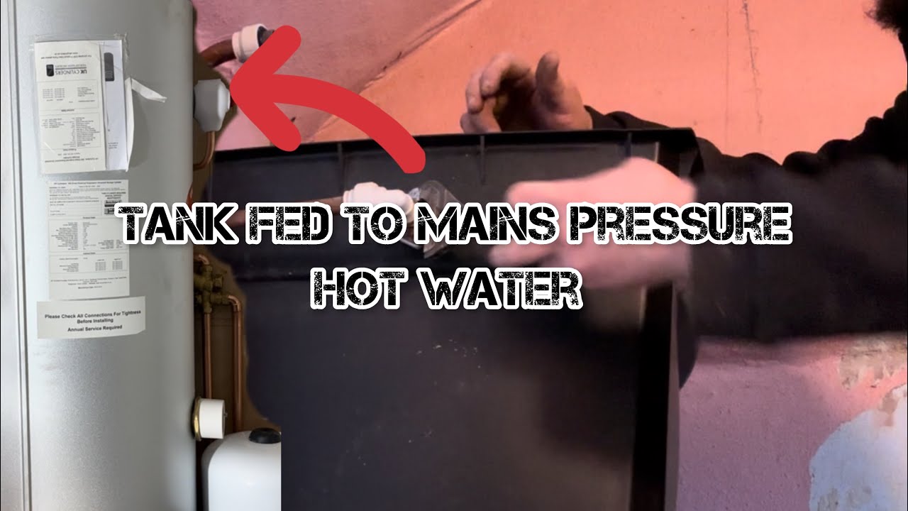 Changing out a tank fed cylinder for mains pressure unvented - YouTube