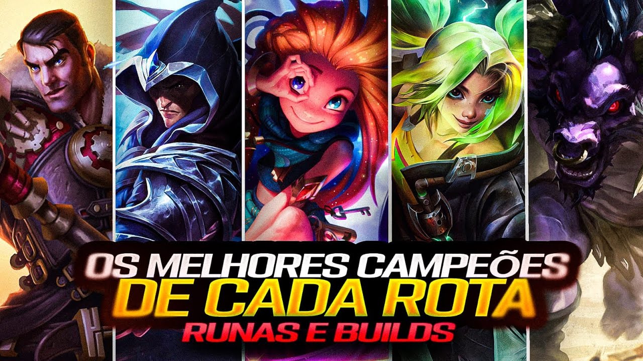 3 MELHORES CAMPEÕES PARA SUBIR ELO EM CADA POSIÇÃO DO WR! (Tier list ...