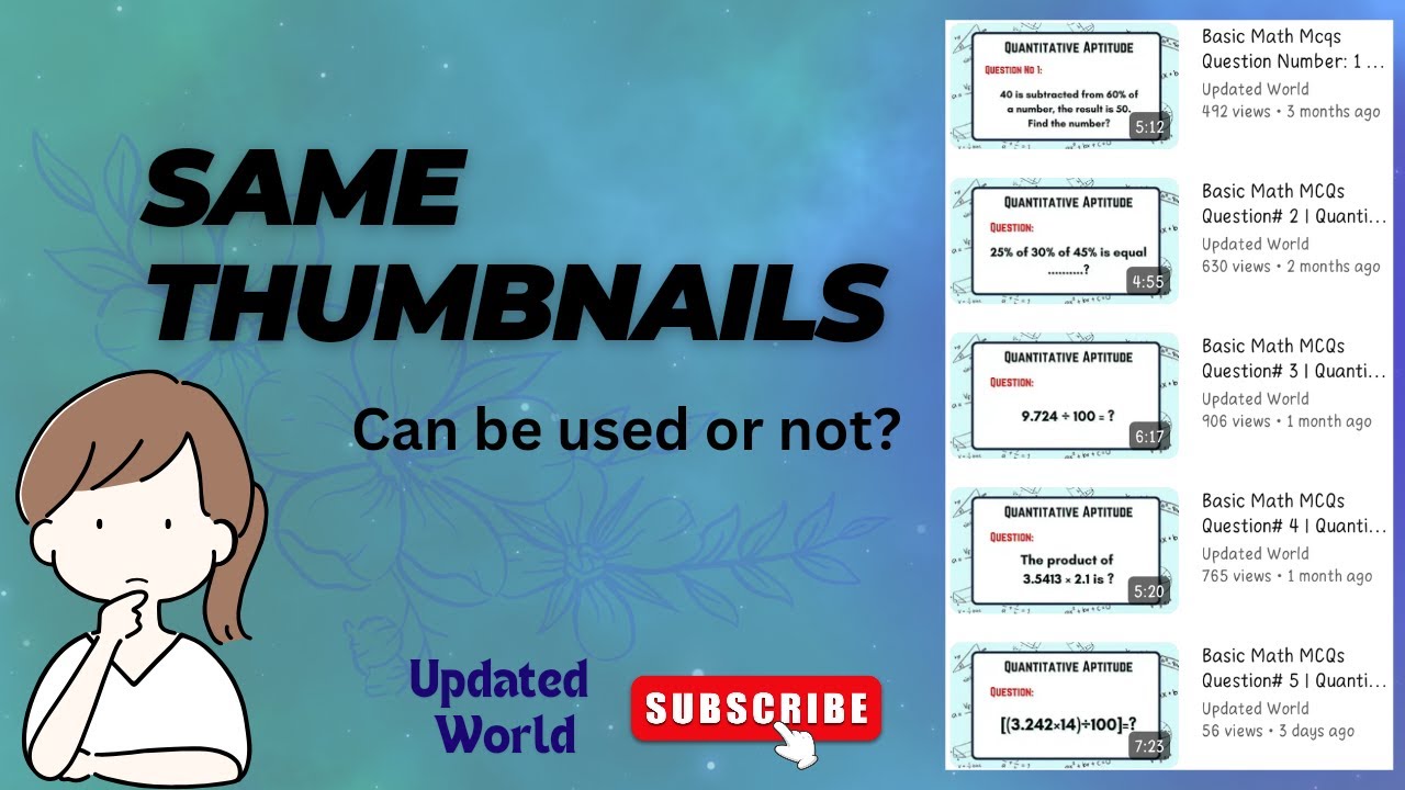 Same thumbnails effect on YouTube monetization channel | Is same ...