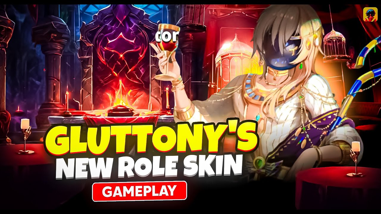 GLUTTONY'S NEW ROLE SKIN GAMEPLAY🔥SUPER SUS NEW ROLE UPDATE🤩ROAD TO 18K ...