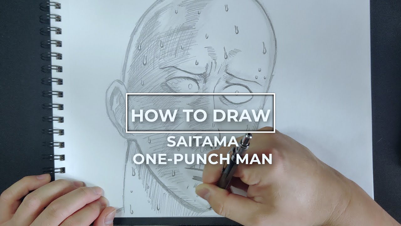 FULL TUTORIAL: How to draw Sweaty Saitama | One-Punch Man | Anime ...