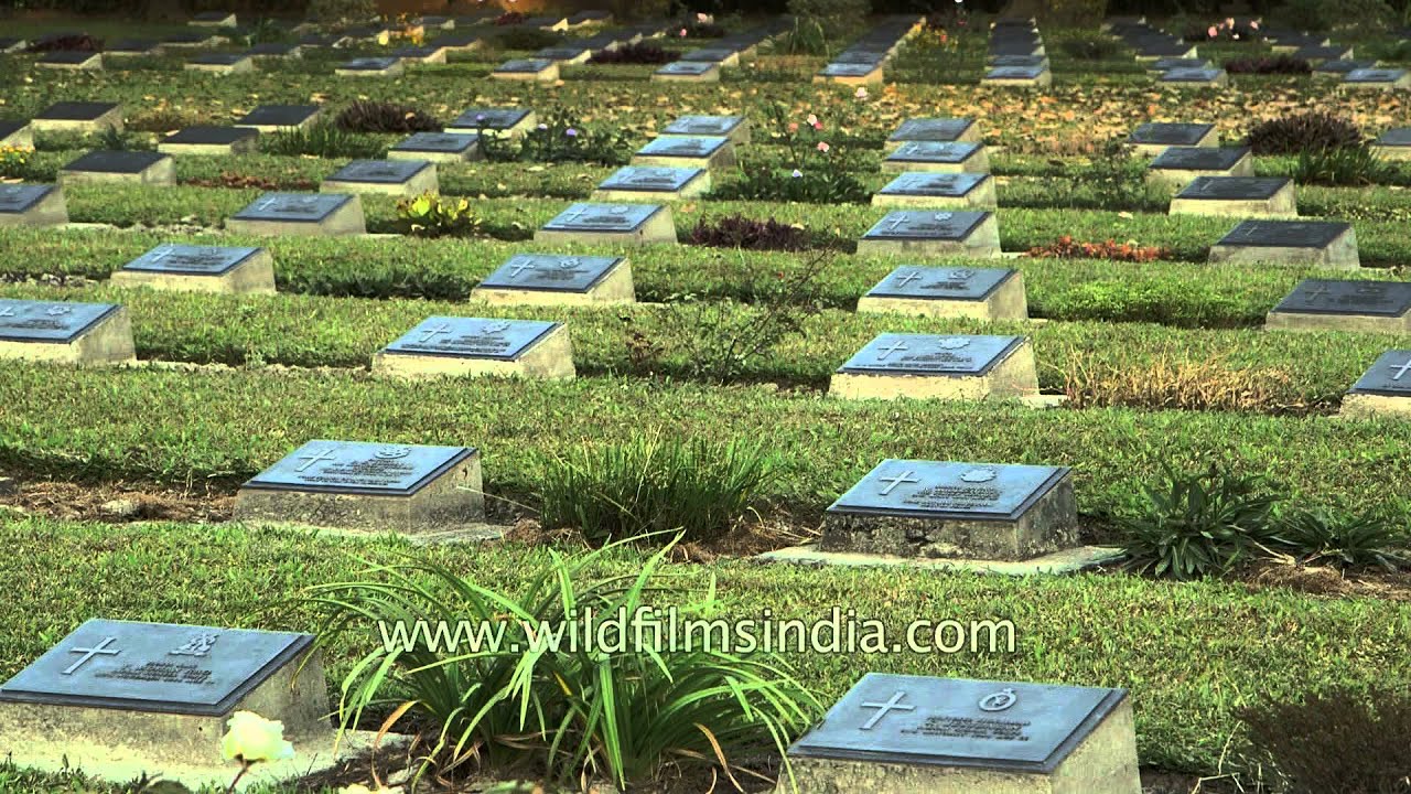 World War 2 graves at Imphal war cemetery - YouTube