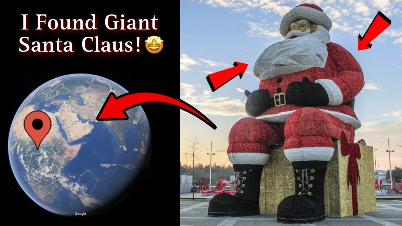 🤯I Found Giant Santa Claus in Real Life On Google Maps and Google Earth ...