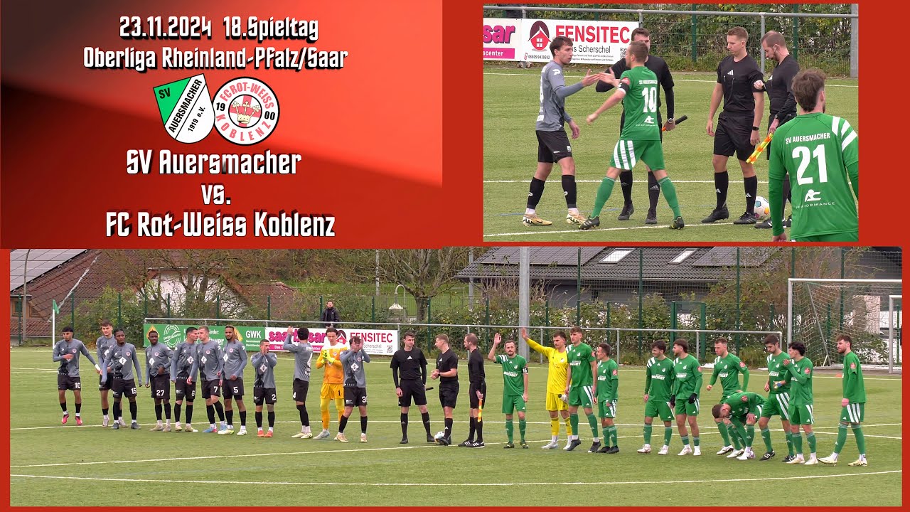 Oberliga: SV Auersmacher vs. FC Rot-Weiss Koblenz - YouTube