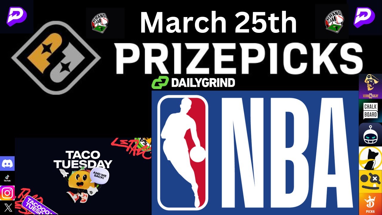 Prize Picks Props NBA Mar 25th - YouTube