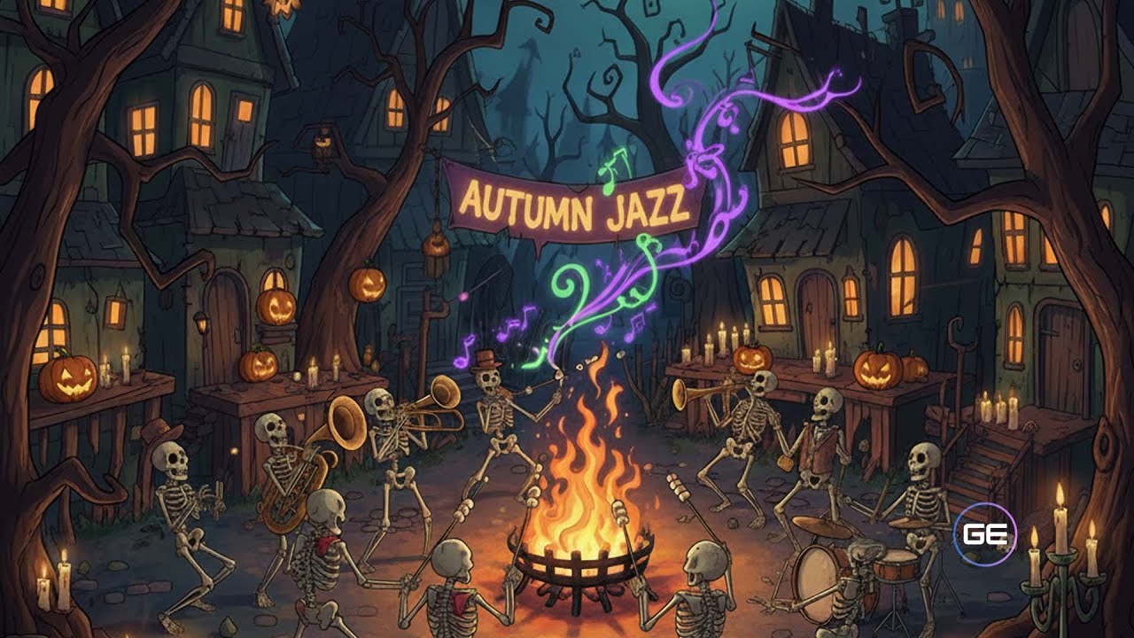 Spooky Halloween Jazz Music for Cozy October Nights - YouTube