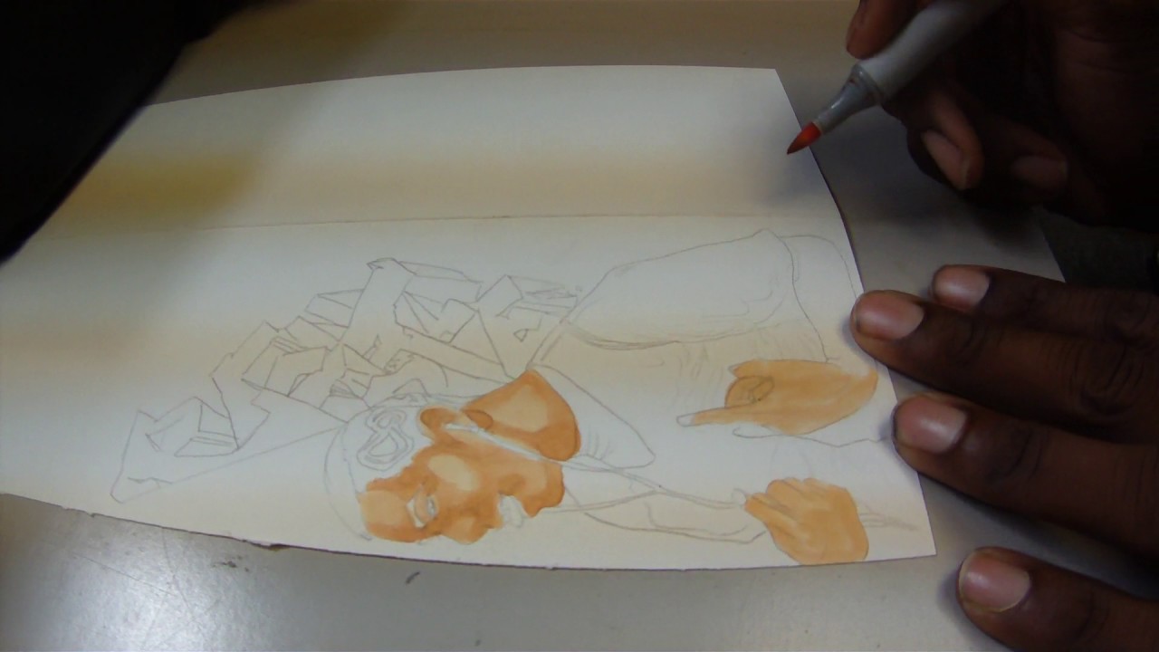 Hip Hop Artist Ezi Kiosk Mixtape Sketchbook tour / cool art Session 3 A ...