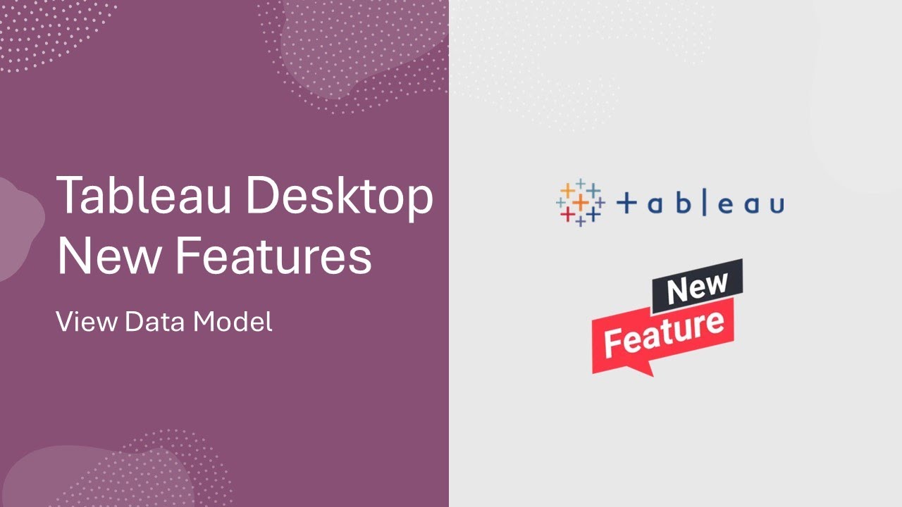 View Data Model || Tableau Desktop New Features - YouTube