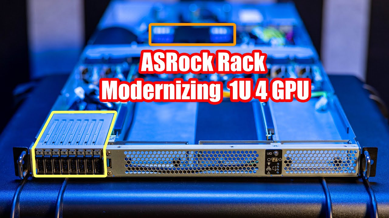 ASRock Rack 1U 4x GPU AMD EPYC Server with EDSFF - YouTube