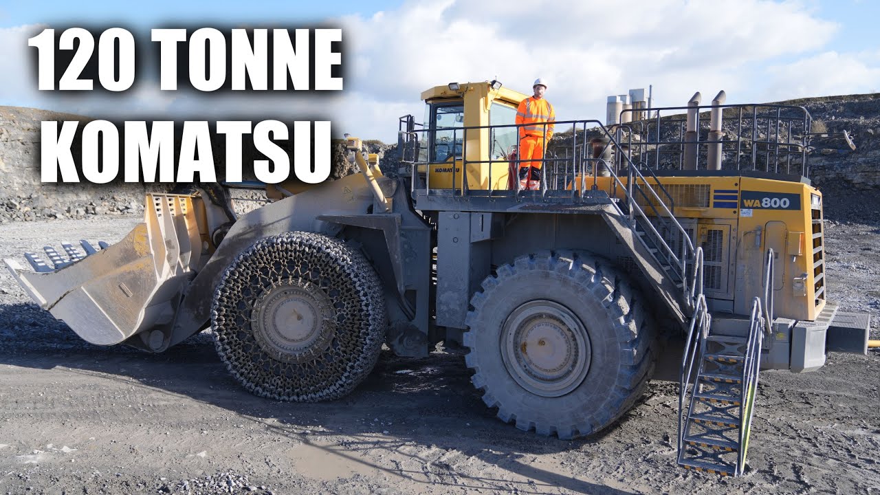 Irish Cement Komatsu WA800 Wheel Loader - YouTube
