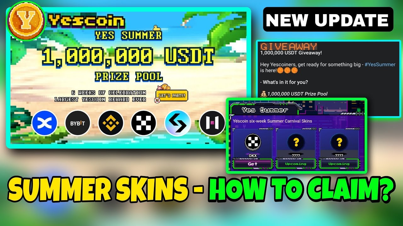 YesCoin New Update | YesCoin Summer Skins | Claim Now | YesCoin Listing ...