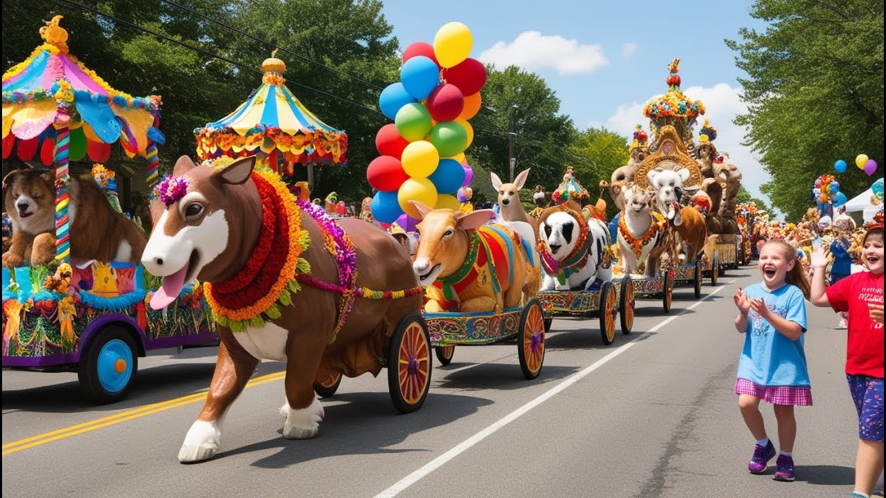 INSANE Animal Parade Takes Over Tow #animals #junglewildlife # ...